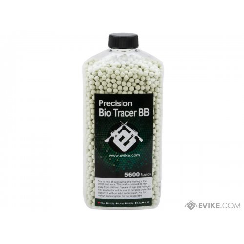 Evike.com Biodegradable Match Grade 6mm Airsoft Tracer BBs (Color: Green Tracer / .32g / 5600 ...
